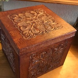 Storage & Organization | Embossed Brown Box | Poshmark